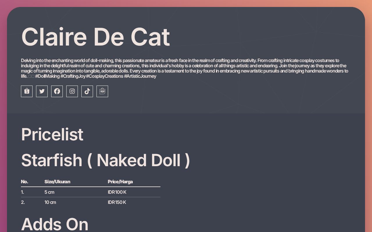 Cotton Doll's By Claire